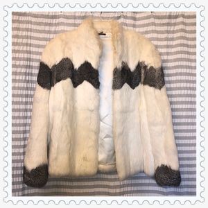 Jackets & Coats | Cream Rabbit Fur Coat Sz L | Poshmark